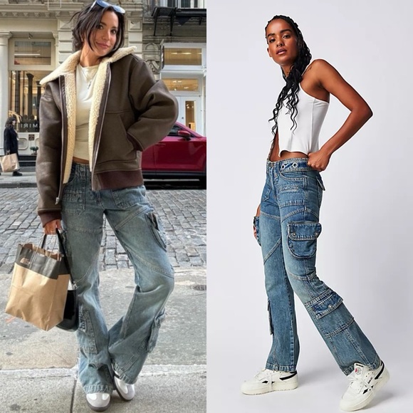 Free People | Jeans | Nwt Free People Call Me Crazy Cargo Low Rise ...